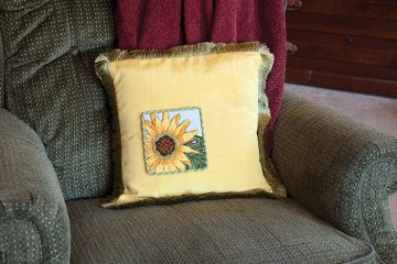 Pearl Cotton Sunflower Punch Needle Pattern - We Like Rug Hooking