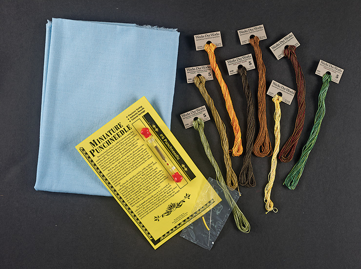 Pearl Cotton Sunflower Punch Needle Pattern - We Like Rug Hooking